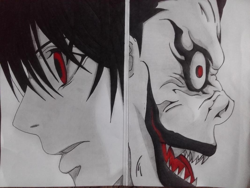 Death Note Drawing Pencil Sketch Colorful Realistic Art Images