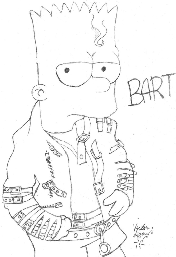 Bart Simpson Image Drawing Drawing Skill Bart Simpson Image Drawing Drawing Skill