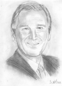 George W Bush Drawing Creative Art - Drawing Skill