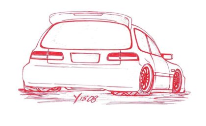 Honda Drawing - Drawing Skill
