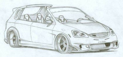 Honda Drawing Picture - Drawing Skill