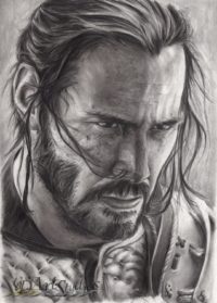 Keanu Reeves Beautiful Image Drawing - Drawing Skill