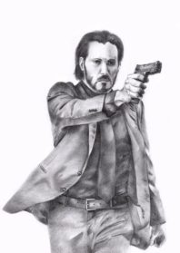 Keanu Reeves Photo Drawing - Drawing Skill