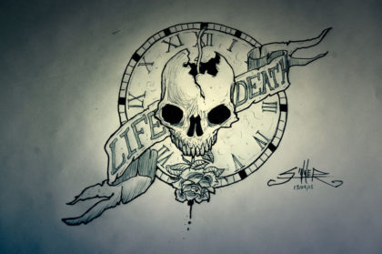 Life And Death Drawing Creative Art - Drawing Skill