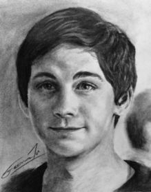 Logan Lerman Drawing Image - Drawing Skill