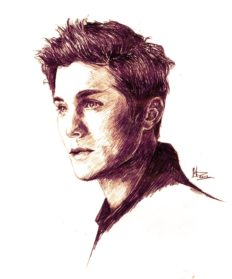 Logan Lerman Sketch - Drawing Skill