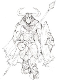 Minotaur Image Drawing - Drawing Skill