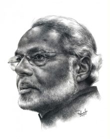 Narendra Modi Picture Drawing - Drawing Skill