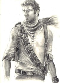 Nathan Drake Drawing Picture - Drawing Skill