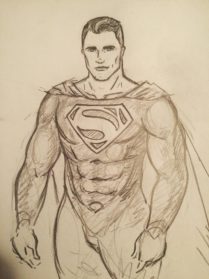 Superman Image Drawing - Drawing Skill