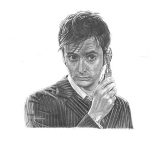 Tenth Doctor Beautiful Image Drawing - Drawing Skill