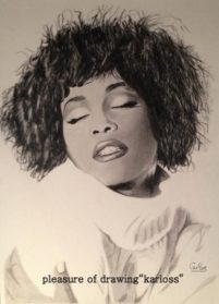 Whitney Houston Drawing Pic - Drawing Skill