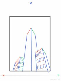 3rd Point Perspective Drawing Picture - Drawing Skill