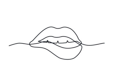 Aesthetic Lips Drawing Realistic - Drawing Skill