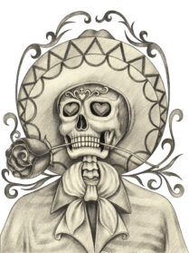 Day The Dead Drawing Realistic - Drawing Skill