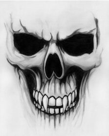 Evil Skull Drawing - Drawing Skill