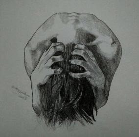 Anxious Drawing Sketch - Drawing Skill
