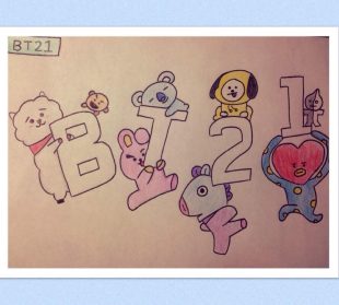 BT21 Drawing High-Quality - Drawing Skill