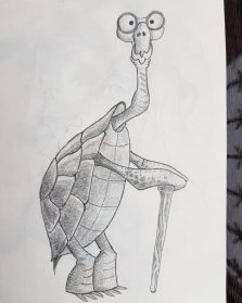 Cartoon Turtle Drawing Image - Drawing Skill