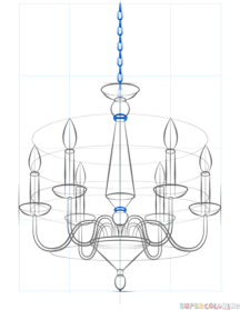 Chandelier Drawing Beautiful Art - Drawing Skill