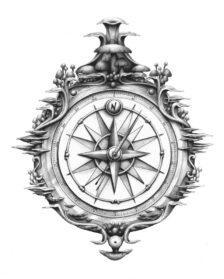 Compass Tattoo Drawing Image - Drawing Skill