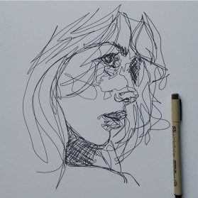 Continuous Line Drawing Pic - Drawing Skill