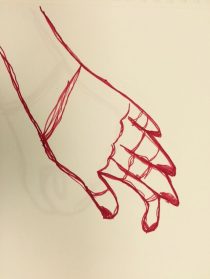 Contour Hands Art Drawing - Drawing Skill