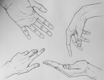 Contour Hands Drawing Beautiful Image - Drawing Skill