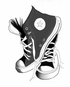 Converse Drawing Photo - Drawing Skill