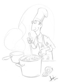 Cook Drawing Picture - Drawing Skill