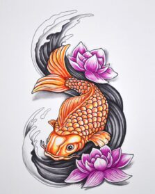 Coy Fish Art Drawing - Drawing Skill