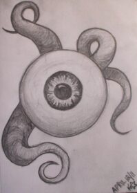 Creepy Eyeball Drawing Beautiful Image - Drawing Skill