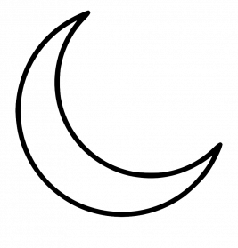 Crescent Moon Drawing Image - Drawing Skill