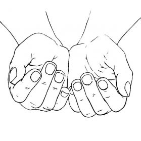 Cupped Hand Drawing - Drawing Skill