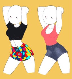 Cute Poses Female Drawing Picture - Drawing Skill