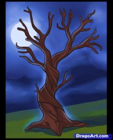 Dead Tree Drawing Image - Drawing Skill