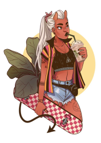 Devil Girl Drawing Sketch - Drawing Skill