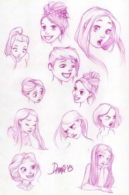 Disney Style Drawing Sketch - Drawing Skill