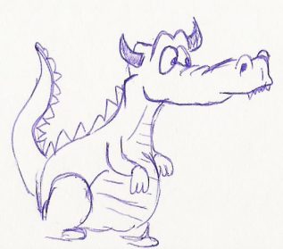 Dragon Cartoon Drawing Image - Drawing Skill