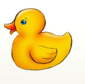 Duck Cartoon Drawing Photo - Drawing Skill
