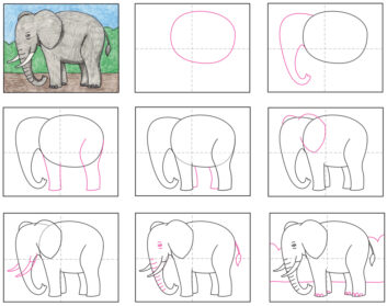 Elephant Kid Drawing - Drawing Skill