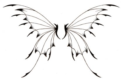 Fairy Wing Drawing Beautiful Image - Drawing Skill