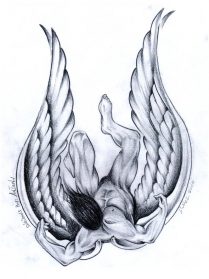 Fallen Angel Drawing Pics - Drawing Skill