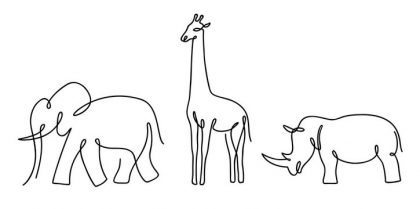 Animals Line Drawing Amazing - Drawing Skill