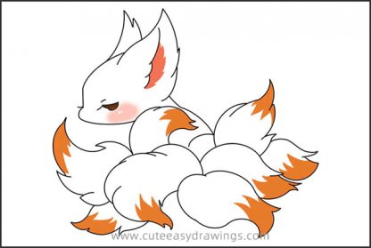 Anime Fox Drawing Beautiful Image - Drawing Skill