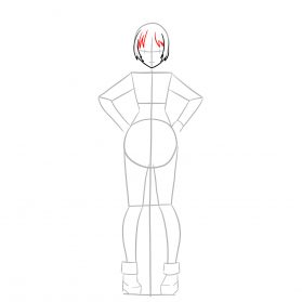Anime Girl Full Body Drawing Art - Drawing Skill