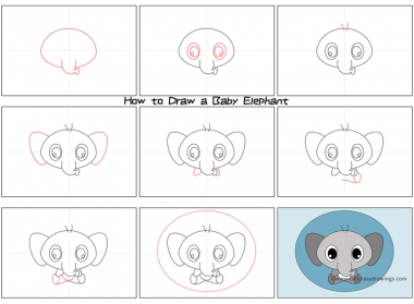 Baby Elephant Drawing - Drawing Skill