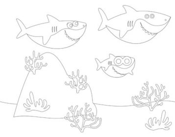 Baby Shark Drawing Picture - Drawing Skill