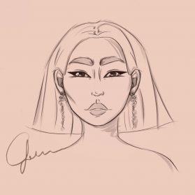 Baddie Drawing Picture - Drawing Skill