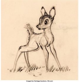 Bambi Drawing Pic - Drawing Skill